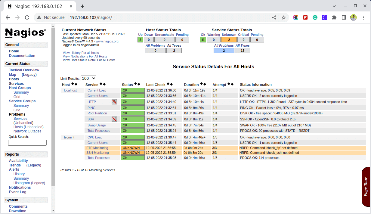 如何使用 Nrpe 插件将 Linux 主机添加到 Nagios 监控服务器
