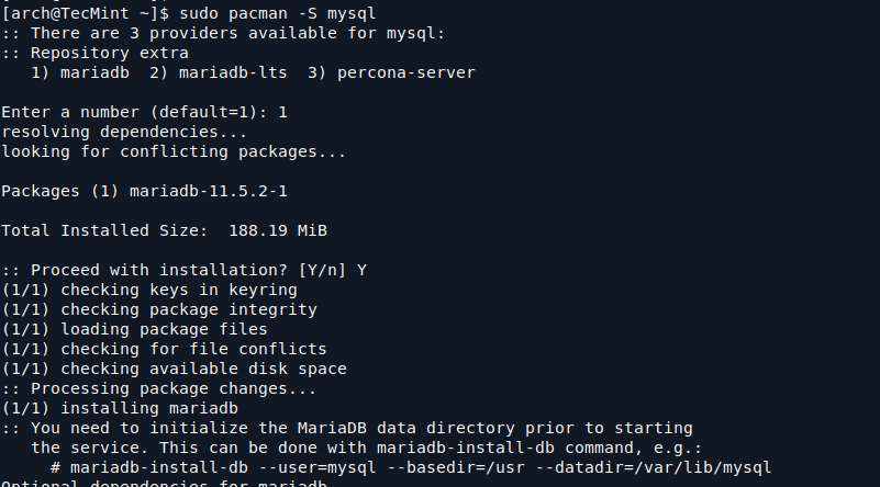 如何在Arch Linux中安装LAMP（Linux，Apache，MySQL和PHP/PHPMyAdmin）