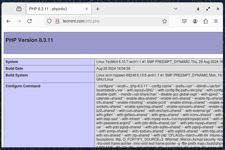 如何在Arch Linux中安装LAMP（Linux，Apache，MySQL和PHP/PHPMyAdmin）