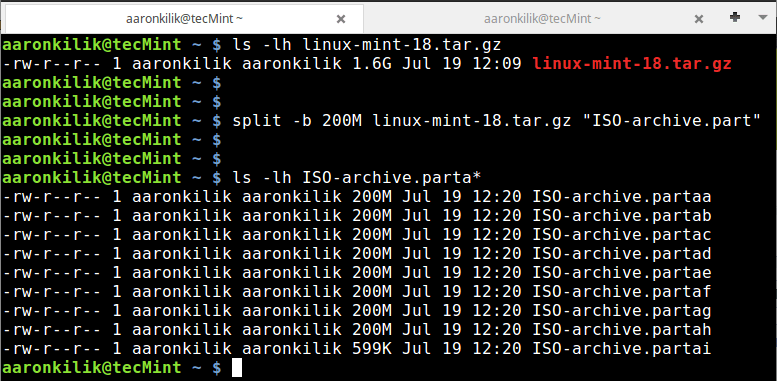 如何将大型“tar”存档拆分为一定大小的多个文件 - Cdgzu.com