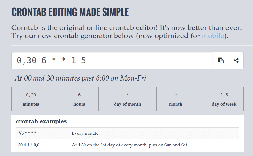 用于为 Linux 生成和测试 Cron 作业的 5 个在线工具 - Cdgzu.com