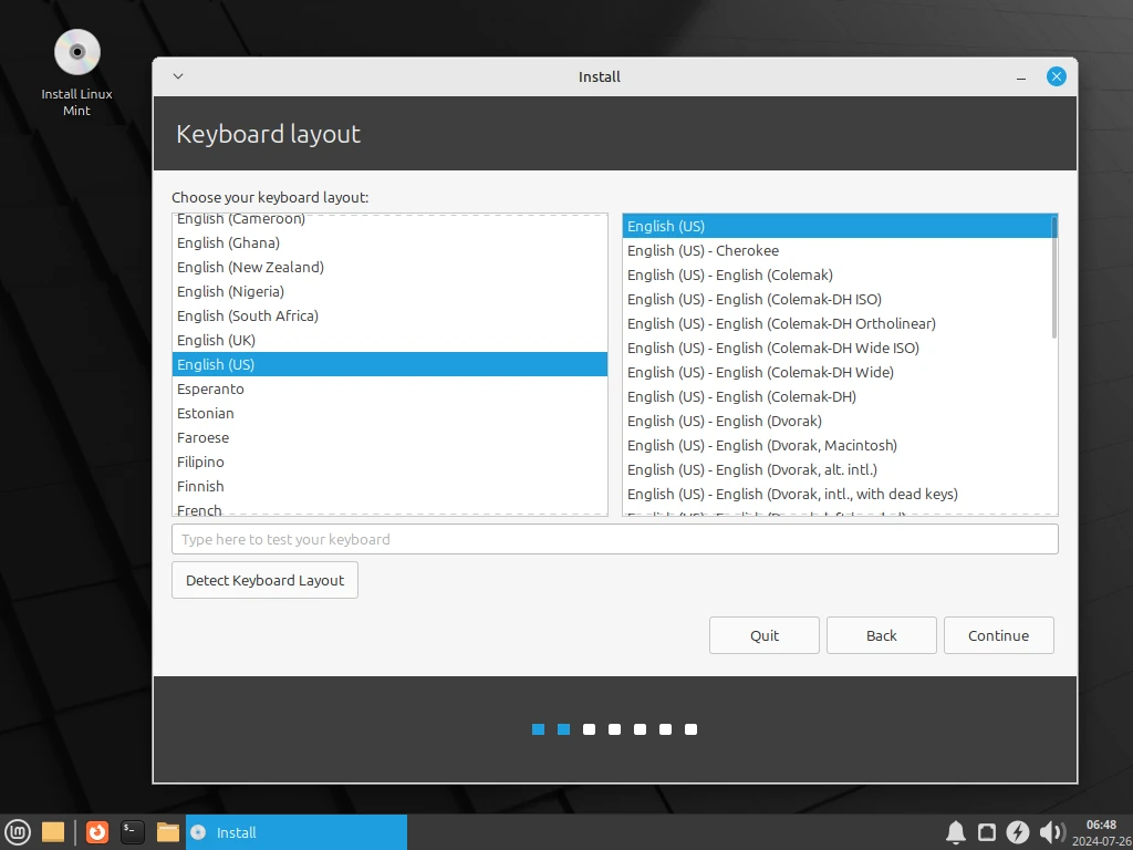 Linux Mint 22 [肉桂版]桌面的安装 - Cdgzu.com