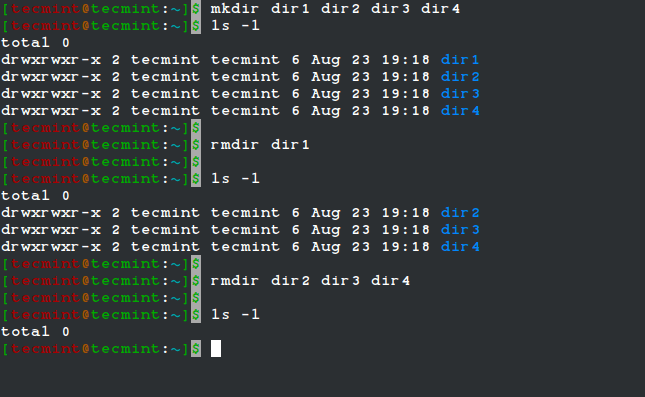 适合初学者的 Linux Rmdir 命令示例