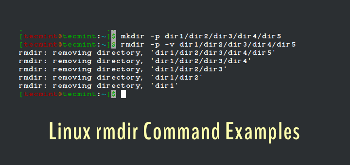 适合初学者的 Linux Rmdir 命令示例