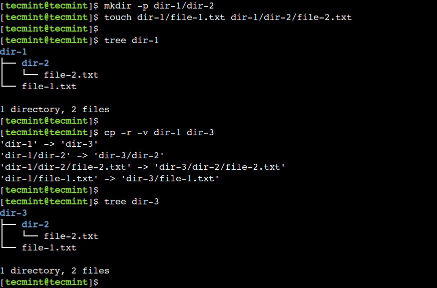 如何在linux 14 Cp命令示例 中复制文件和目录