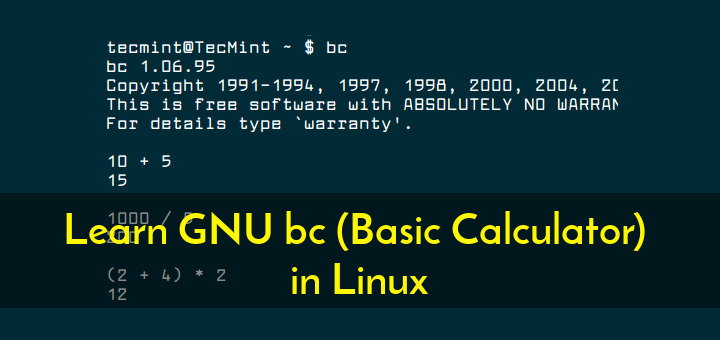 如何在 Linux 中使用 GNU bc（基本計算器）